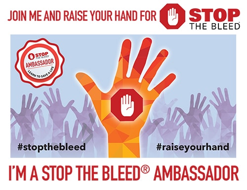 Raise Your Hand for STOP THE BLEED® – Stop the Bleed Project