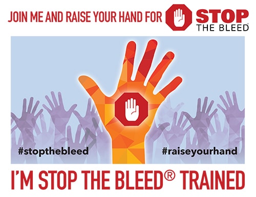 Raise Your Hand for STOP THE BLEED® – Stop the Bleed Project